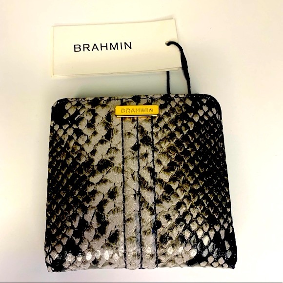 Brahmin | Bags | Nwt Brahmin Jane Wallet In Stone Felix Leather | Poshmark